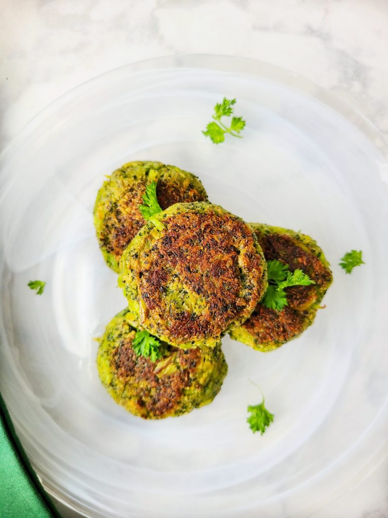 Vegan Broccoli Fritters - Cooking My Pounds Off